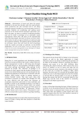 Smart Dustbin Using Node MCU | PDF