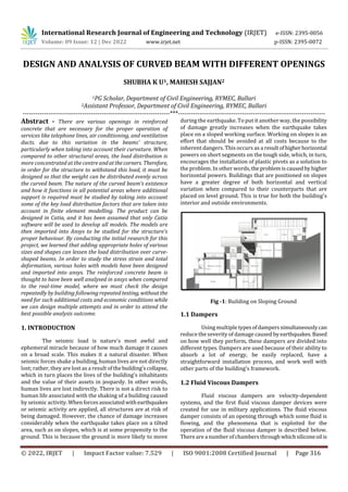 DESIGN AND ANALYSIS OF CURVED BEAM WITH DIFFERENT OPENINGS | PDF