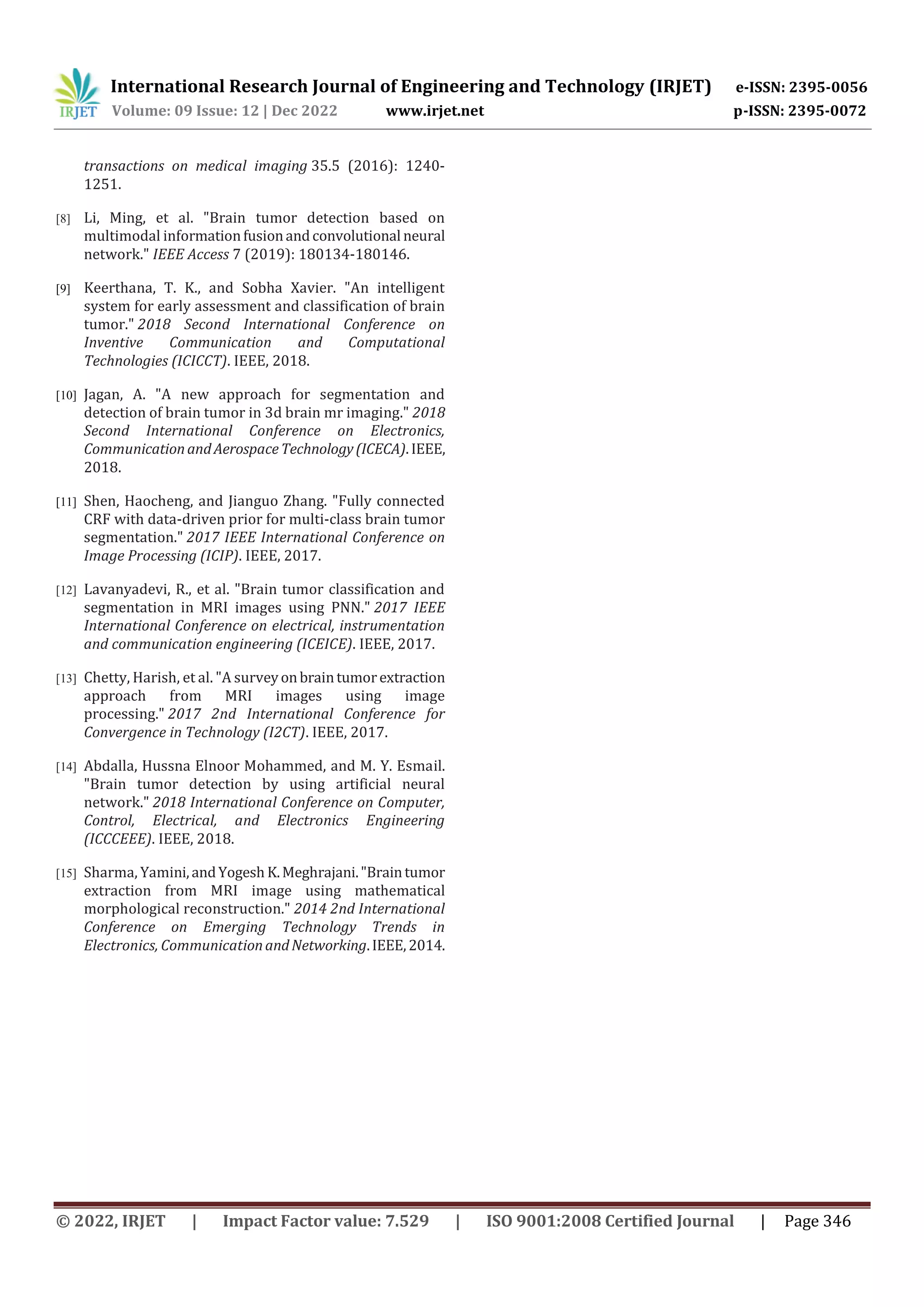 Brain tumor detection using Region-based Convolutional Neural Network and PSO | PDF | Cancer ...