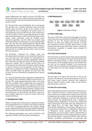 Prediction of Used Car Prices using Machine Learning Techniques | PDF