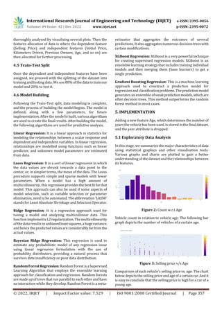 Prediction of Used Car Prices using Machine Learning Techniques | PDF