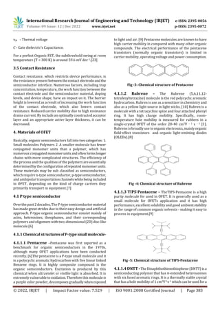 Comparative Study of Materials for Low Voltage Organic and Inorganic ...