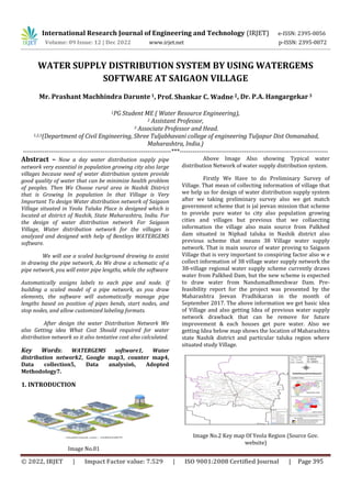 WATER SUPPLY DISTRIBUTION SYSTEM BY USING WATERGEMS SOFTWARE AT SAIGAON ...