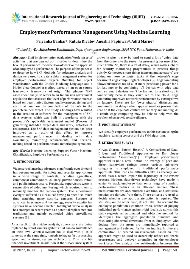 Employment Performance Management Using Machine Learning | PDF