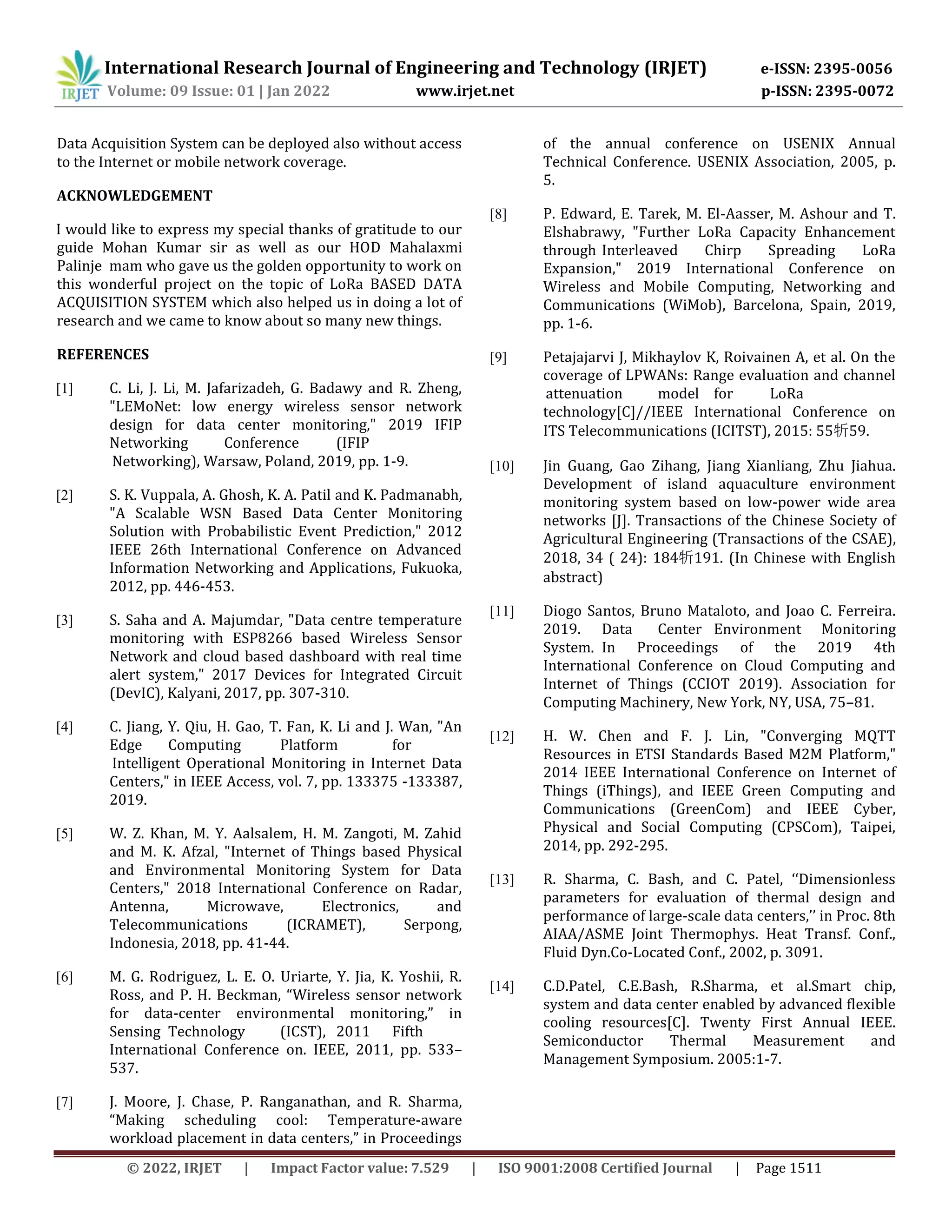 LORA BASED DATA ACQUISITION SYSTEM | PDF
