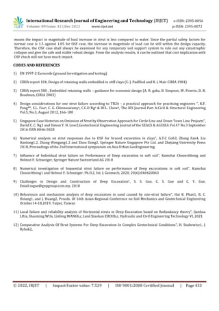Analytical Study on Impact of One Strut Failure Condition on Soil ...