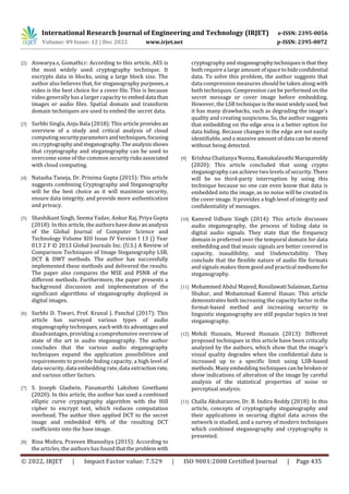 Review on: Combination of Cryptography and Steganography for Secure ...