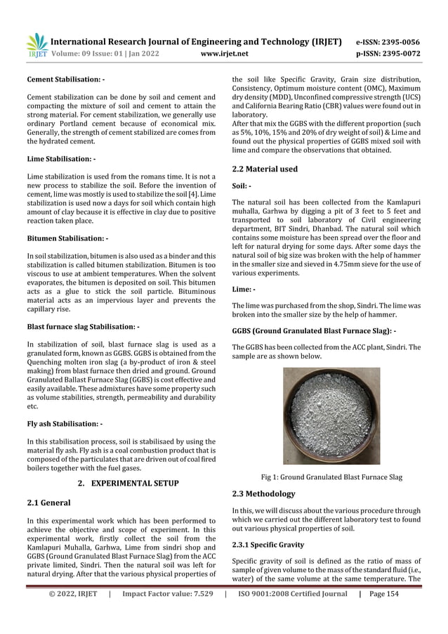 Stabilisation of Soft Soil using Ground Granulated Blast Furnace Slag ...