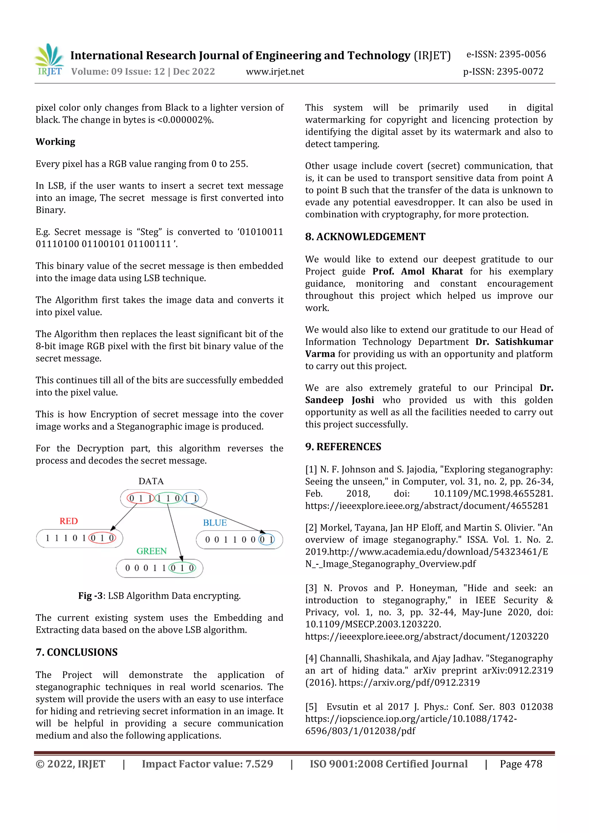 Implementation of Steganographic Techniques and its Detection. | PDF | Computing | Technology ...