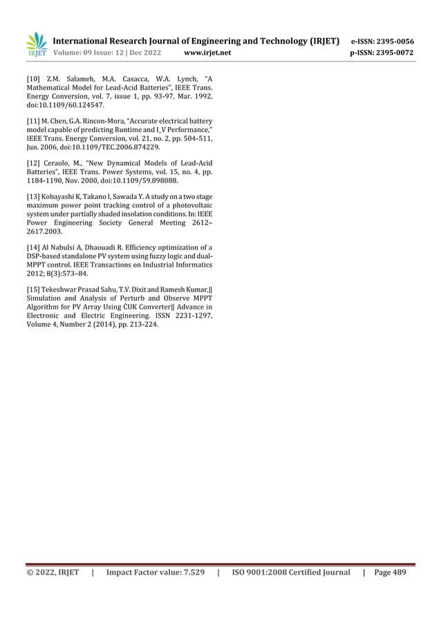 Simulation of MPPT Controller for photovoltaic system Grid-connected ...