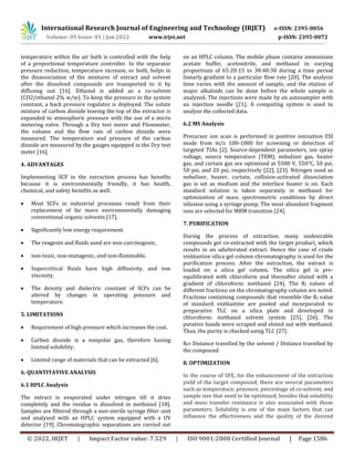 Overview of Vinblastine Extraction from Catharanthus Roseus using the Supercritical Fluid ...