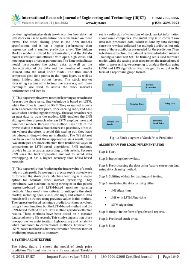 STOCK PRICE PREDICTION USING ML TECHNIQUES | PDF | Business Accounting ...