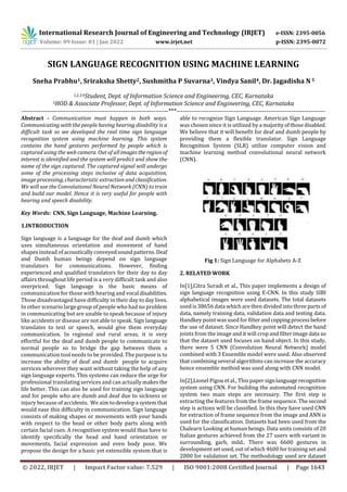 SIGN LANGUAGE RECOGNITION USING MACHINE LEARNING | PDF