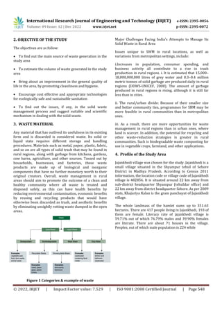 A Case Study on Solid Waste Management in Rural Areas: Findings ...