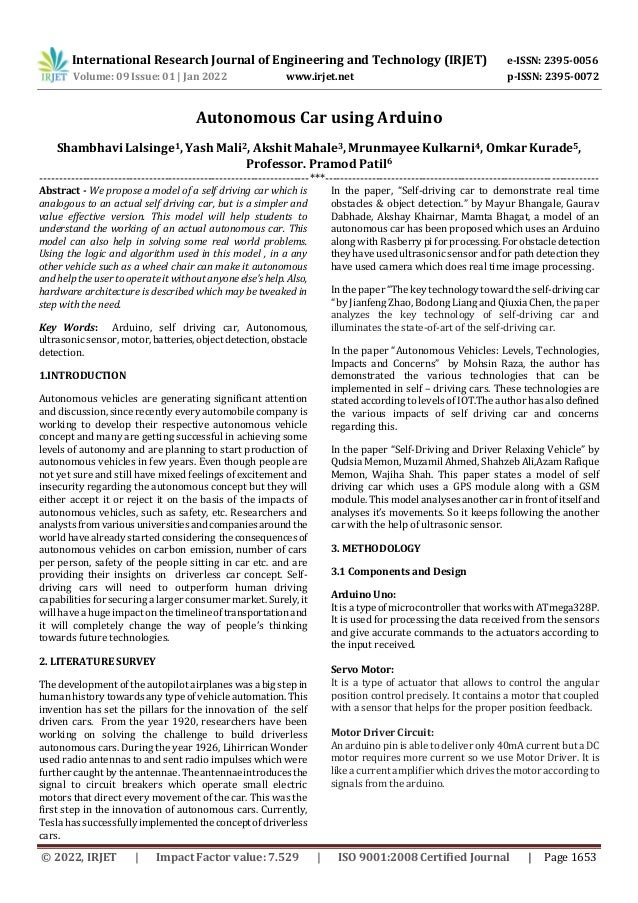Autonomous Car using Arduino | PDF