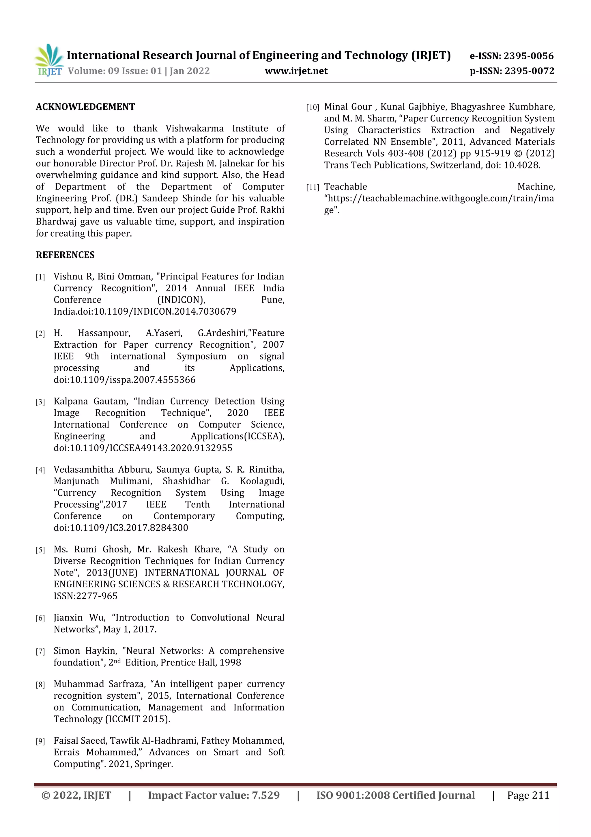 Currency Recognition using Machine Learning | PDF