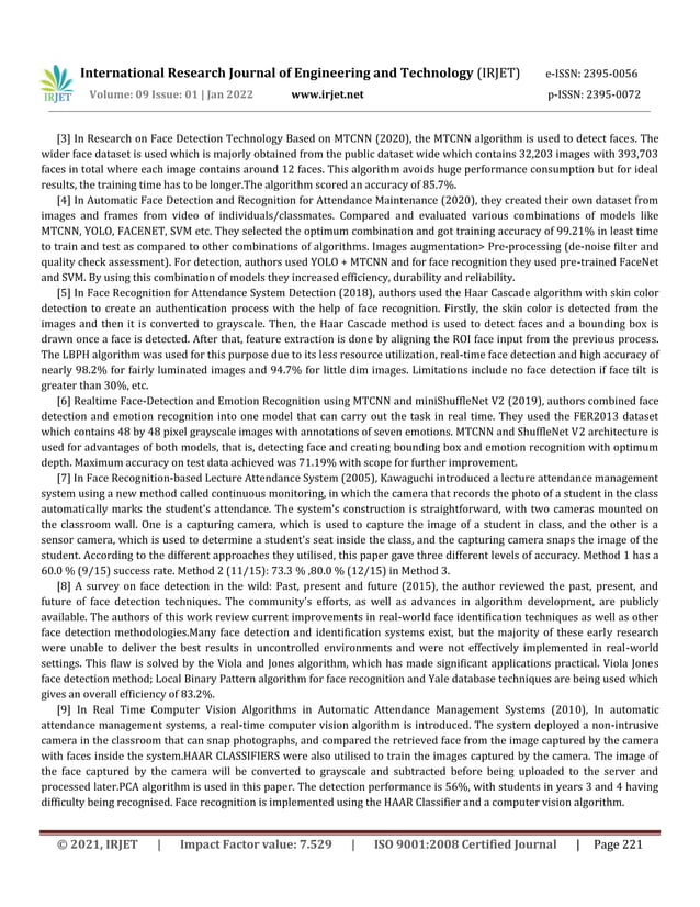 Review Paper on Attendance Capturing System using Face Recognition | PDF