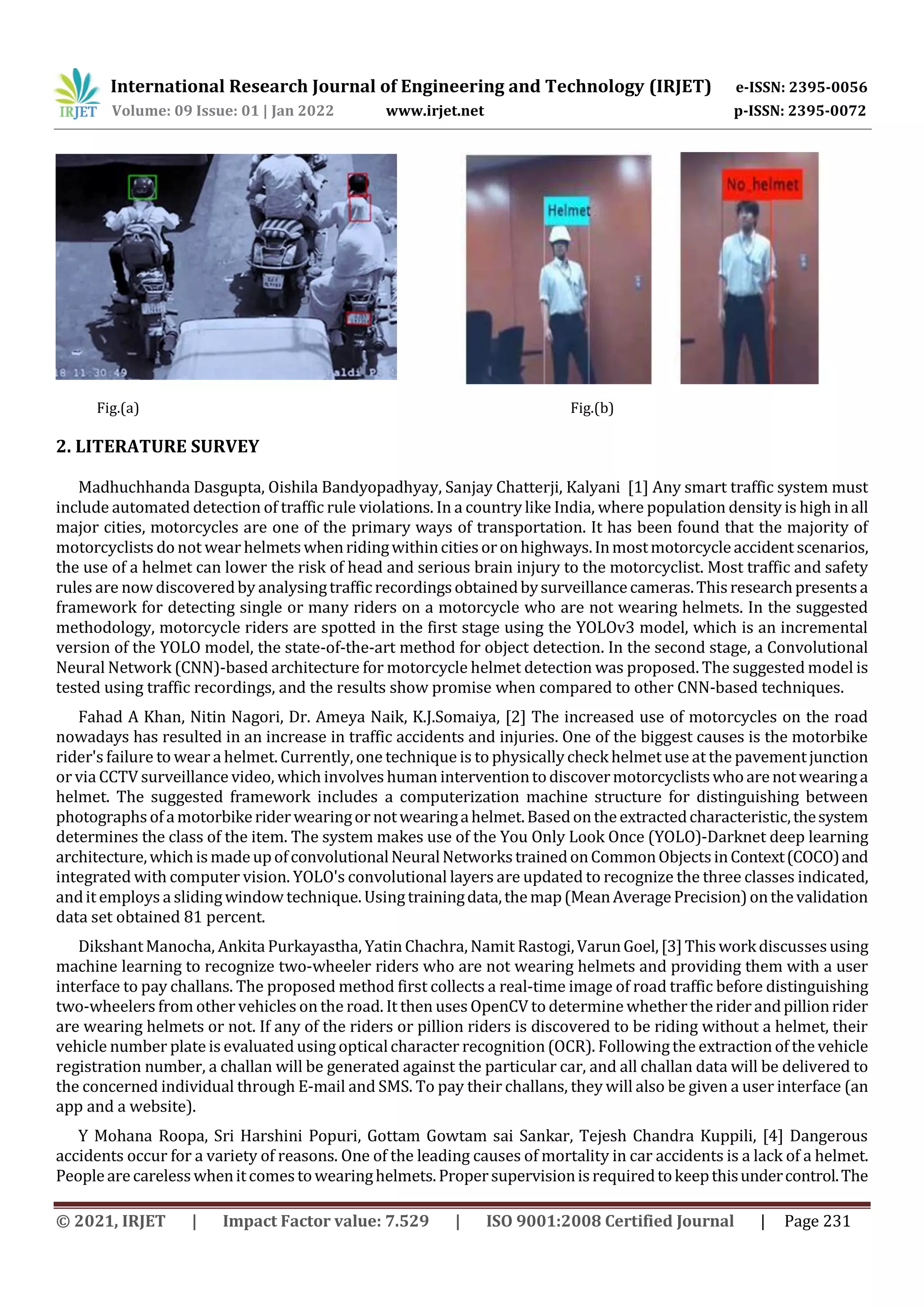 HELMET DETECTION USING ARTIFICIAL INTELLIGENCE | PDF