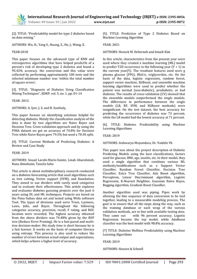 DIABETES PREDICTOR USING ENSEMBLE TECHNIQUE | PDF
