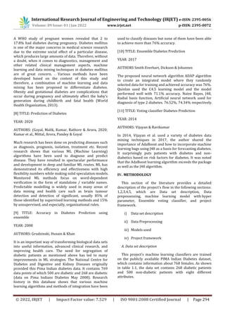 DIABETES PREDICTOR USING ENSEMBLE TECHNIQUE | PDF