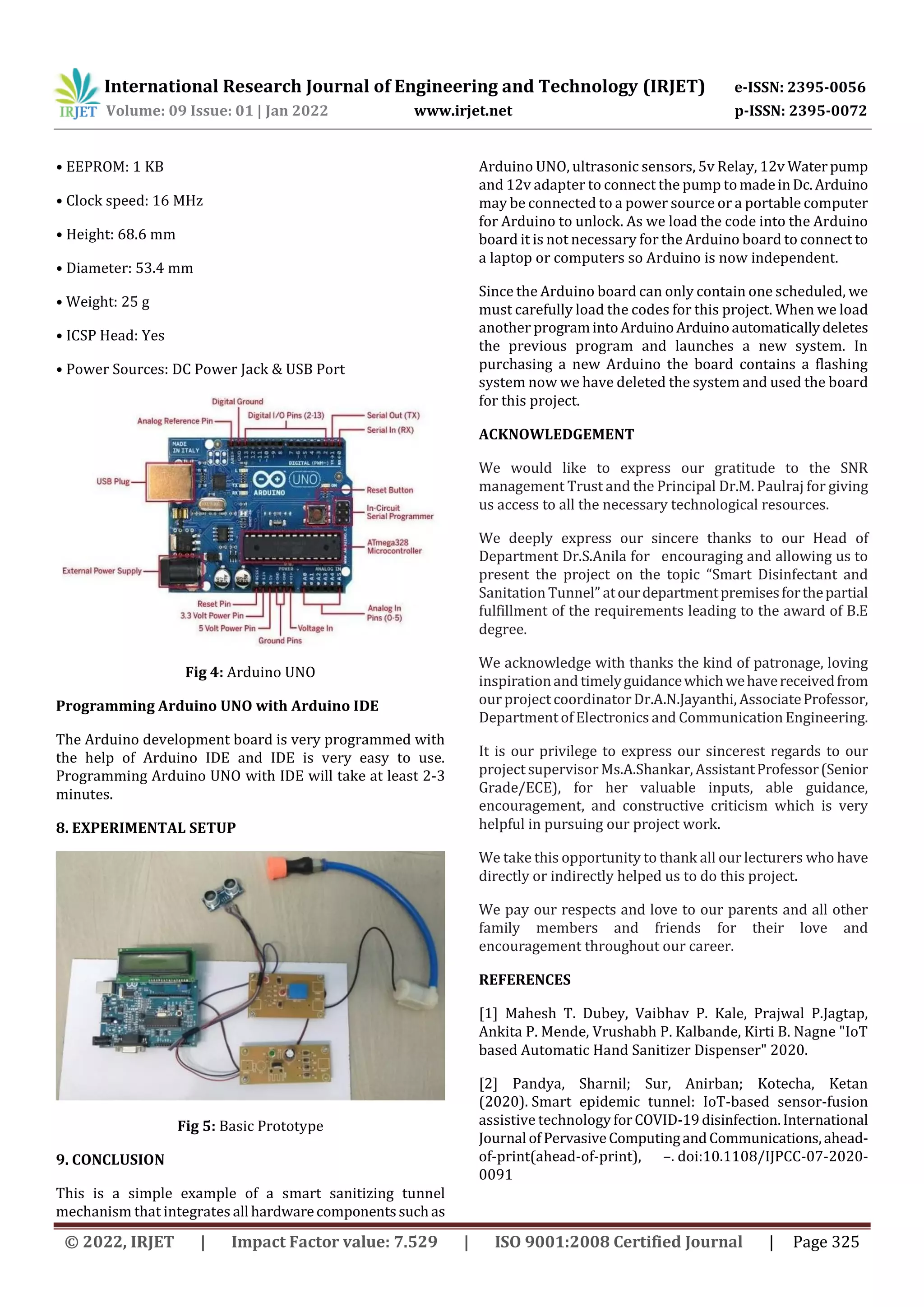 SMART DISINFECTION AND SANITIZING TUNNEL | PDF