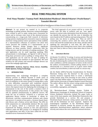 REAL TIME POLLING SYSTEM | PDF | Web Development | Internet