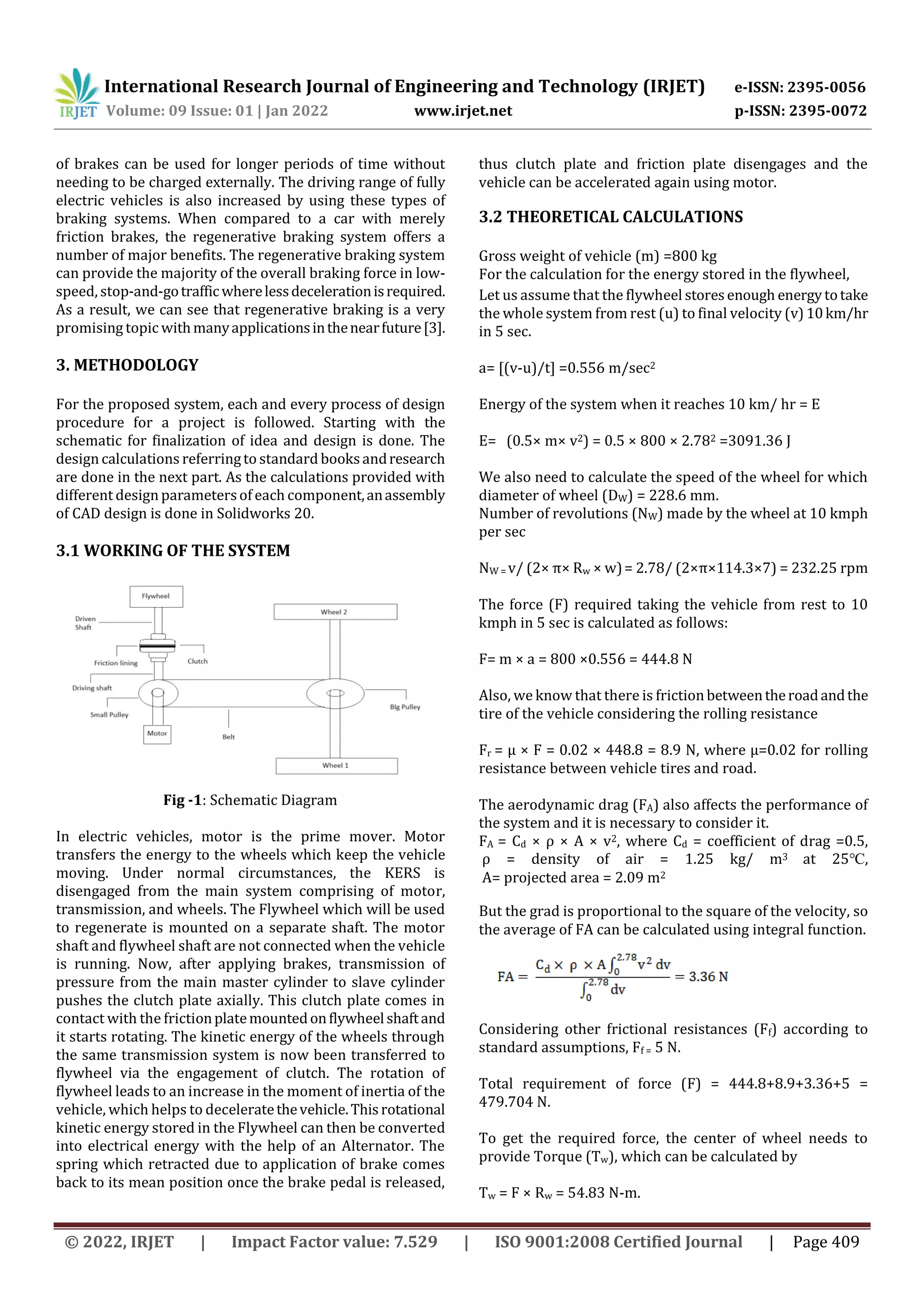Design and Analysis of Flywheel based Kinetic Energy Recovery System | PDF