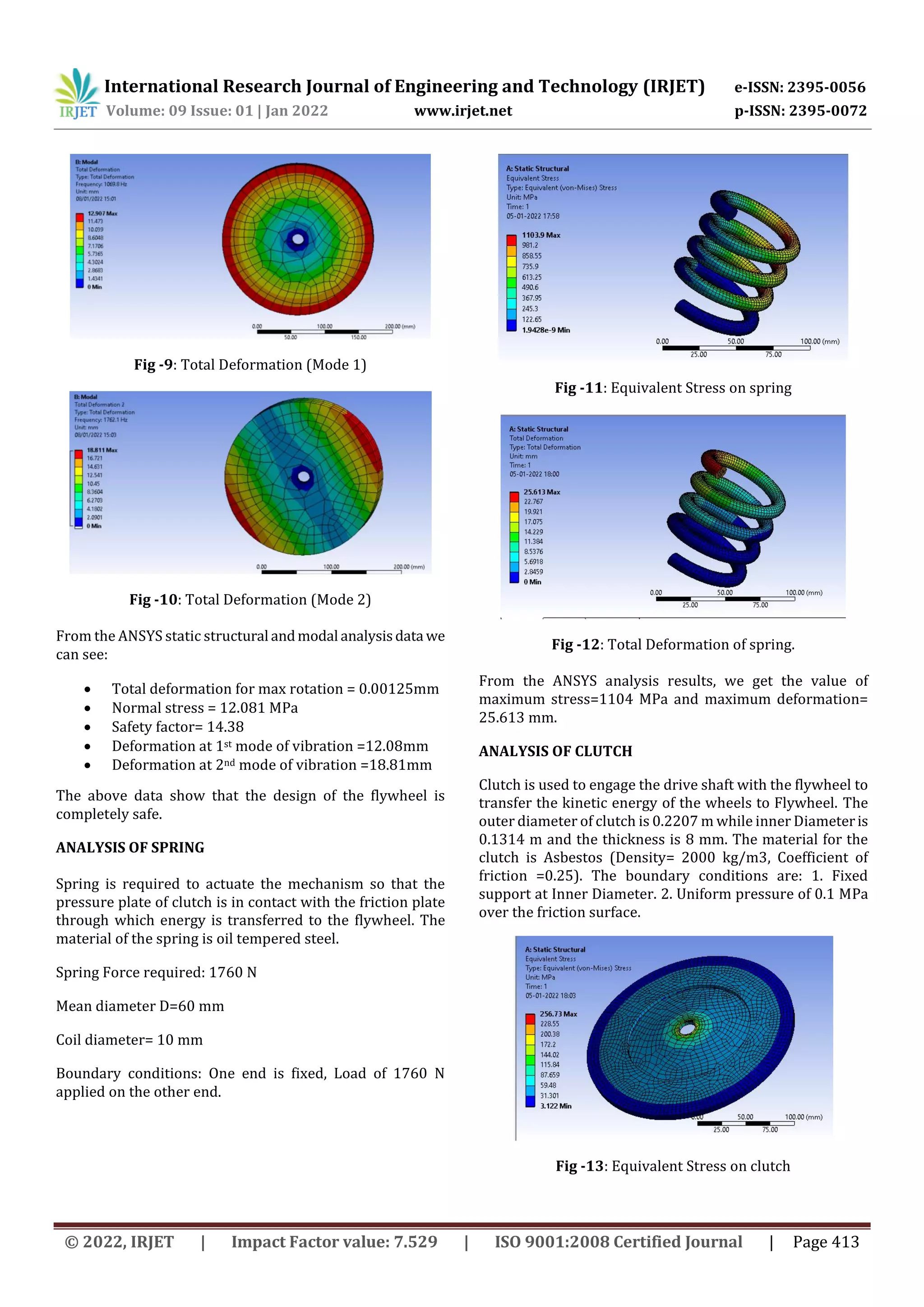 Design and Analysis of Flywheel based Kinetic Energy Recovery System | PDF