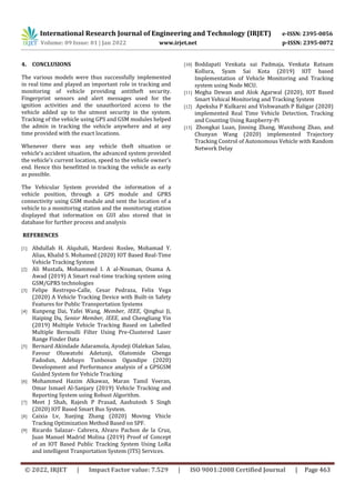 A Survey on Vehicle Tracking System using IoT | PDF