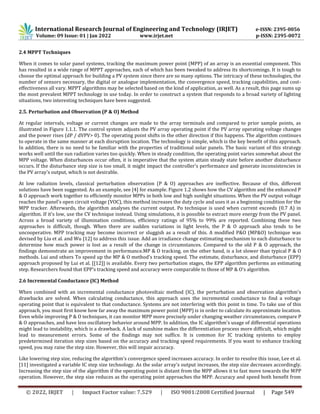Optimization of PV Cell through MPPT Algorithm | PDF