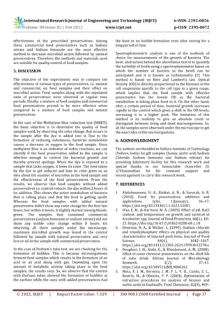 Compare the Effectiveness of Natural and Commercial Food Preservatives ...