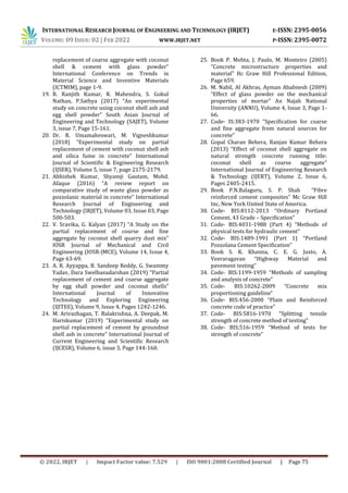 Comparative Study of Concrete by Using Glass Powder and Coconut Shell ...