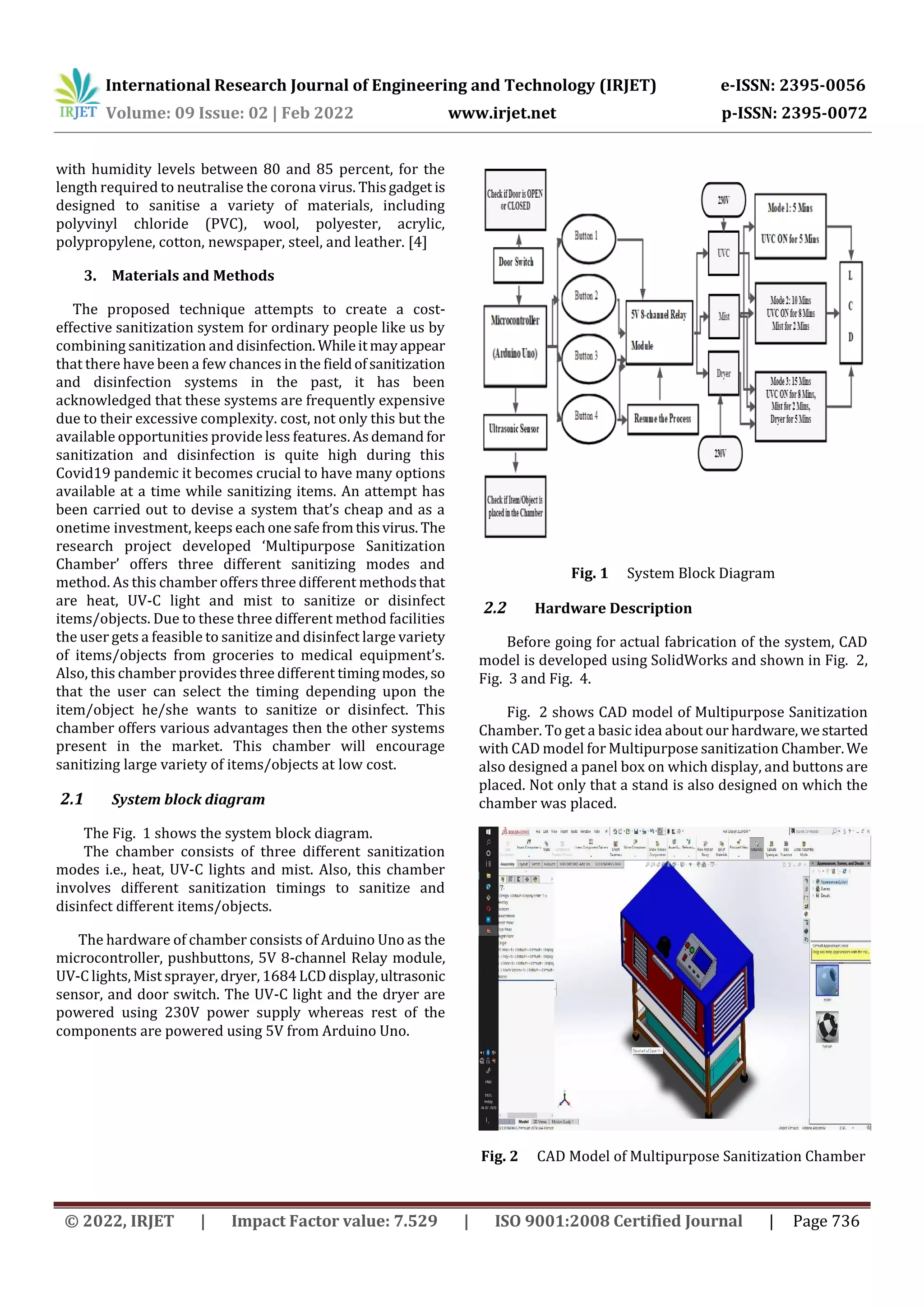 Innovative Sanitization Chamber for Covid19 | PDF