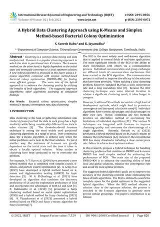 A Hybrid Data Clustering Approach using K-Means and Simplex Method-based Bacterial Colony ...
