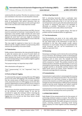 Text Pre-Processing Techniques in Natural Language Processing: A Review | PDF