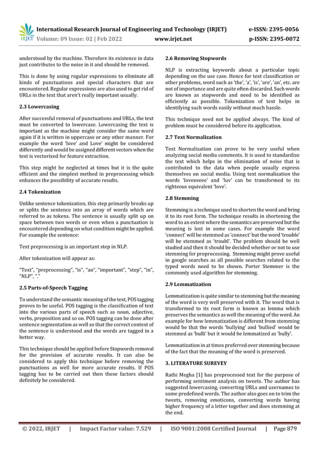 Text Pre-Processing Techniques in Natural Language Processing: A Review ...