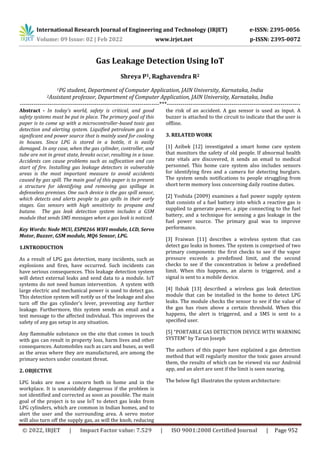 Gas Leakage Detection Using IoT | PDF