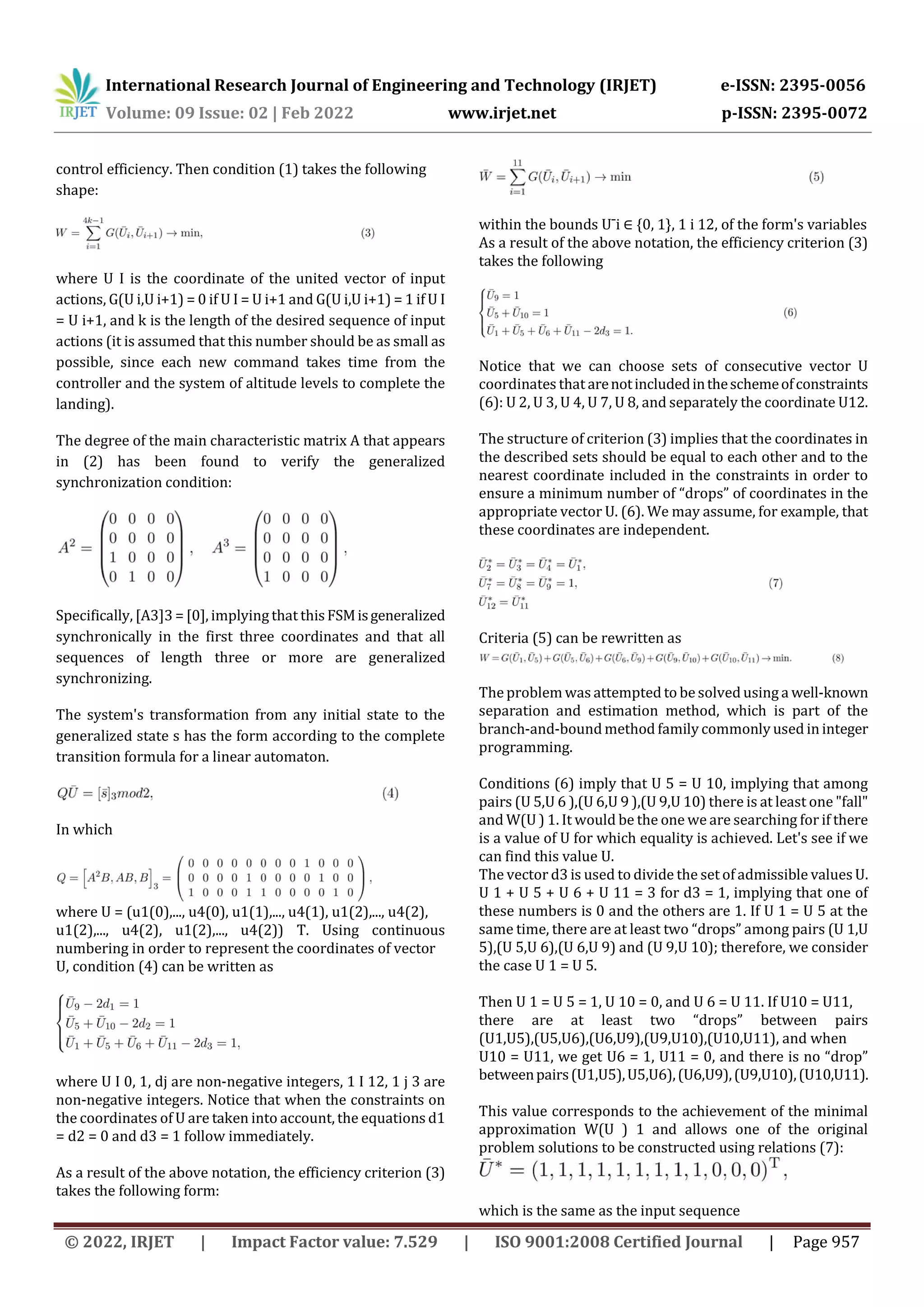 Automata Theory Models and Algorithms for Controlling an Aircraft Group in Aviation sector | PDF