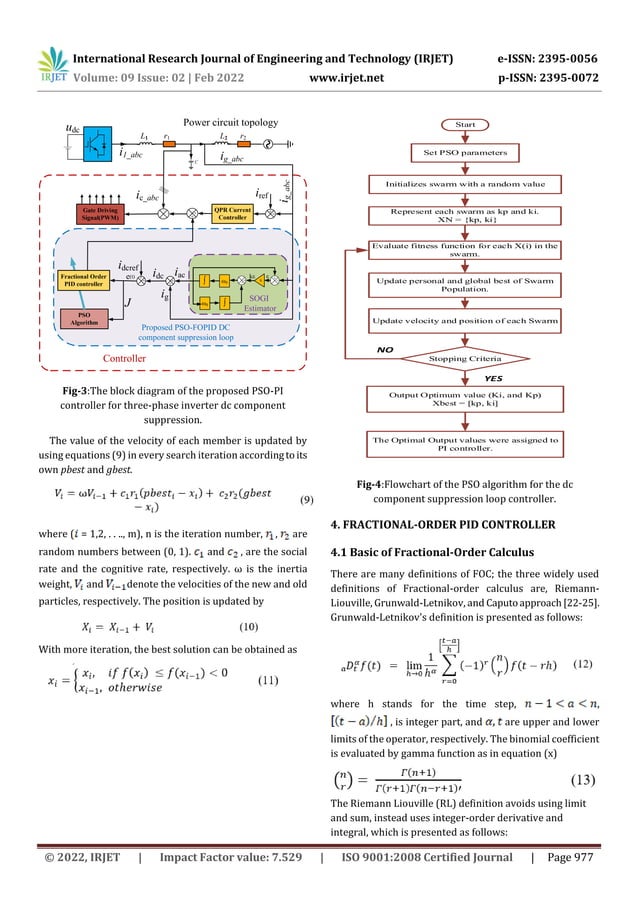 PSO Fractional-Order PID Controller Design for DC Component Suppression of Grid-Connected ...
