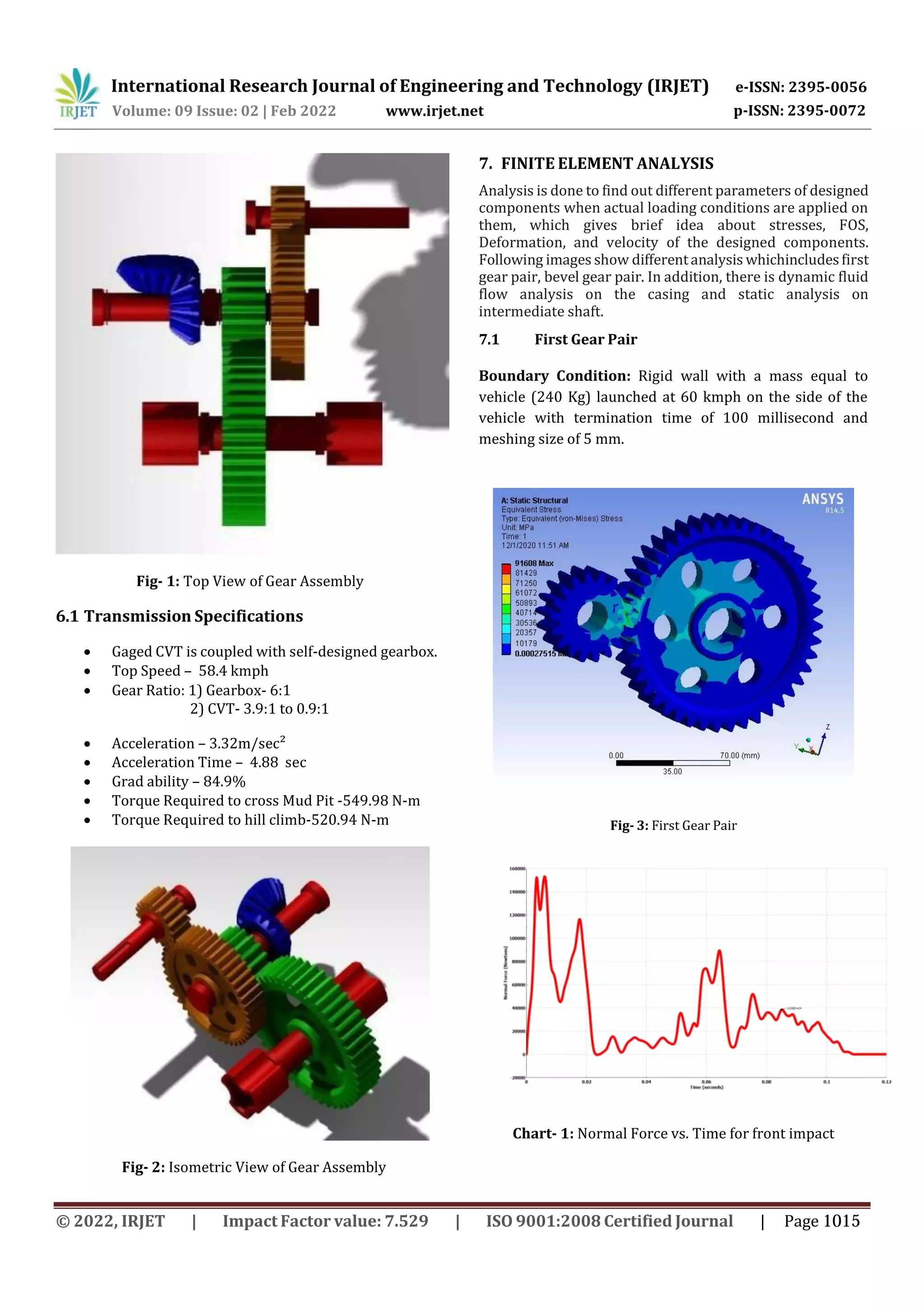 Design and Analysis of All Wheel Drive Gearbox | PDF