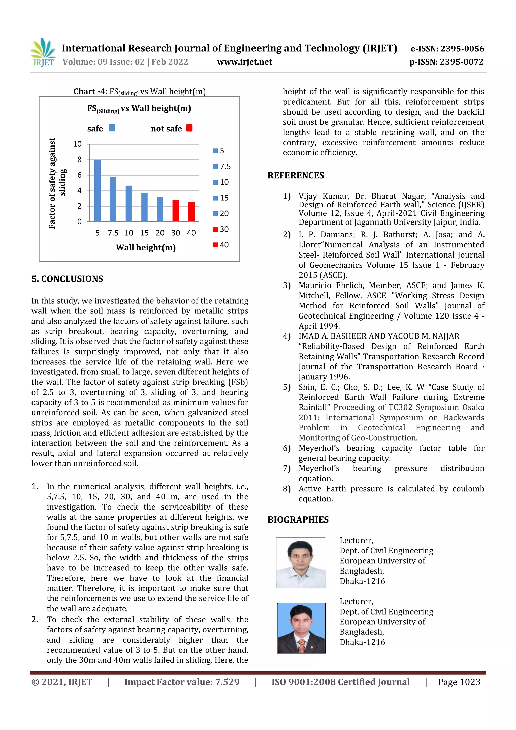 A Comparative Study on Enhancing the Factor of Safety for Retaining ...