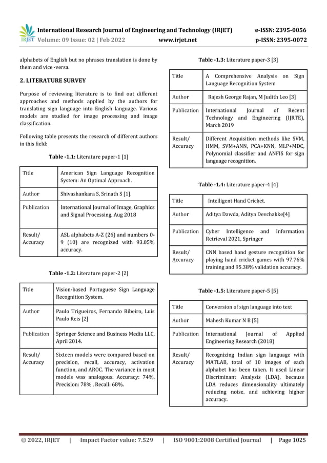 Live Sign Language Translation: A Survey | PDF