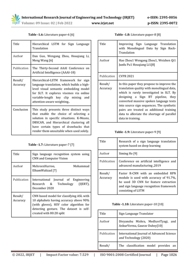 Live Sign Language Translation: A Survey | PDF