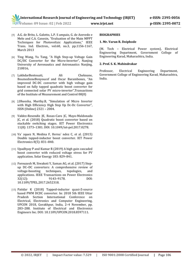 Enhanced DC to DC Converter using Photovoltaic Micro Inverter | PDF | Power and Energy Industry ...