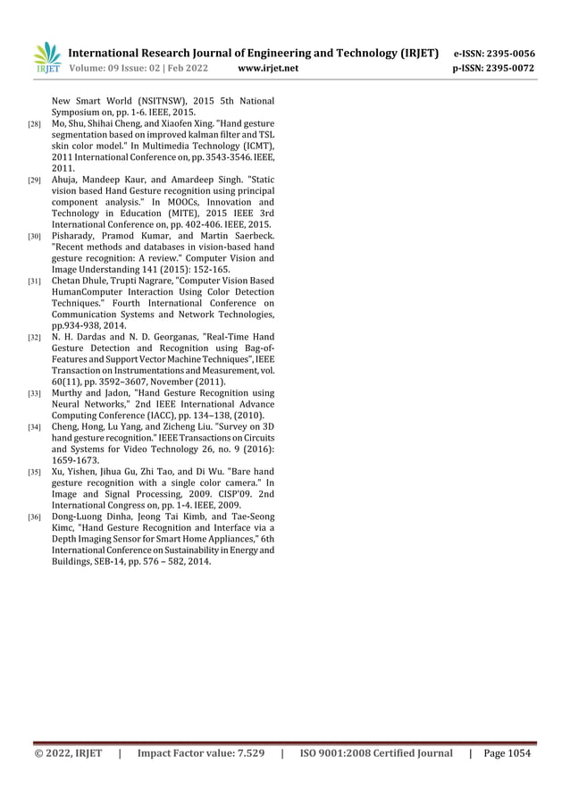 A Survey Paper on Controlling Computer using Hand Gestures | PDF