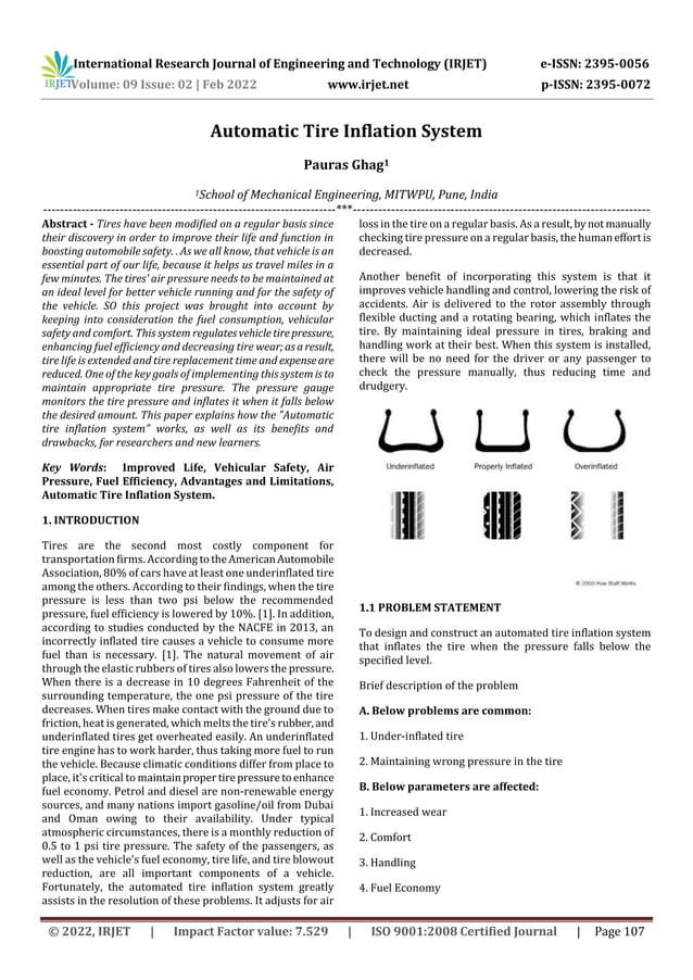 Automatic Tire Inflation System | PDF