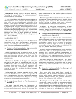 Automatic Text Summarization: A Critical Review | PDF