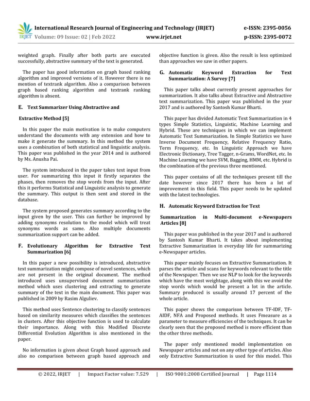 Automatic Text Summarization: A Critical Review | PDF