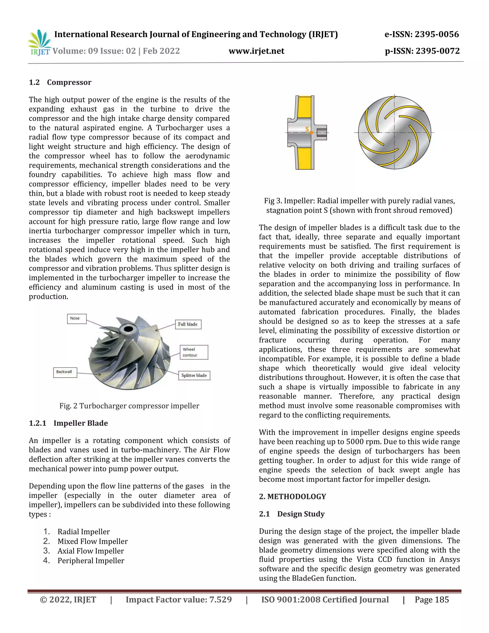 CFX ANALYSIS OF AN IMPELLER BLADE DESIGN OF CENTRIFUGAL COMPRESSOR | PDF