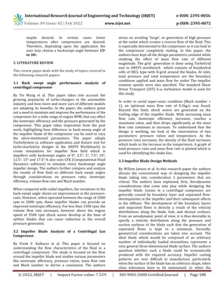 CFX ANALYSIS OF AN IMPELLER BLADE DESIGN OF CENTRIFUGAL COMPRESSOR | PDF